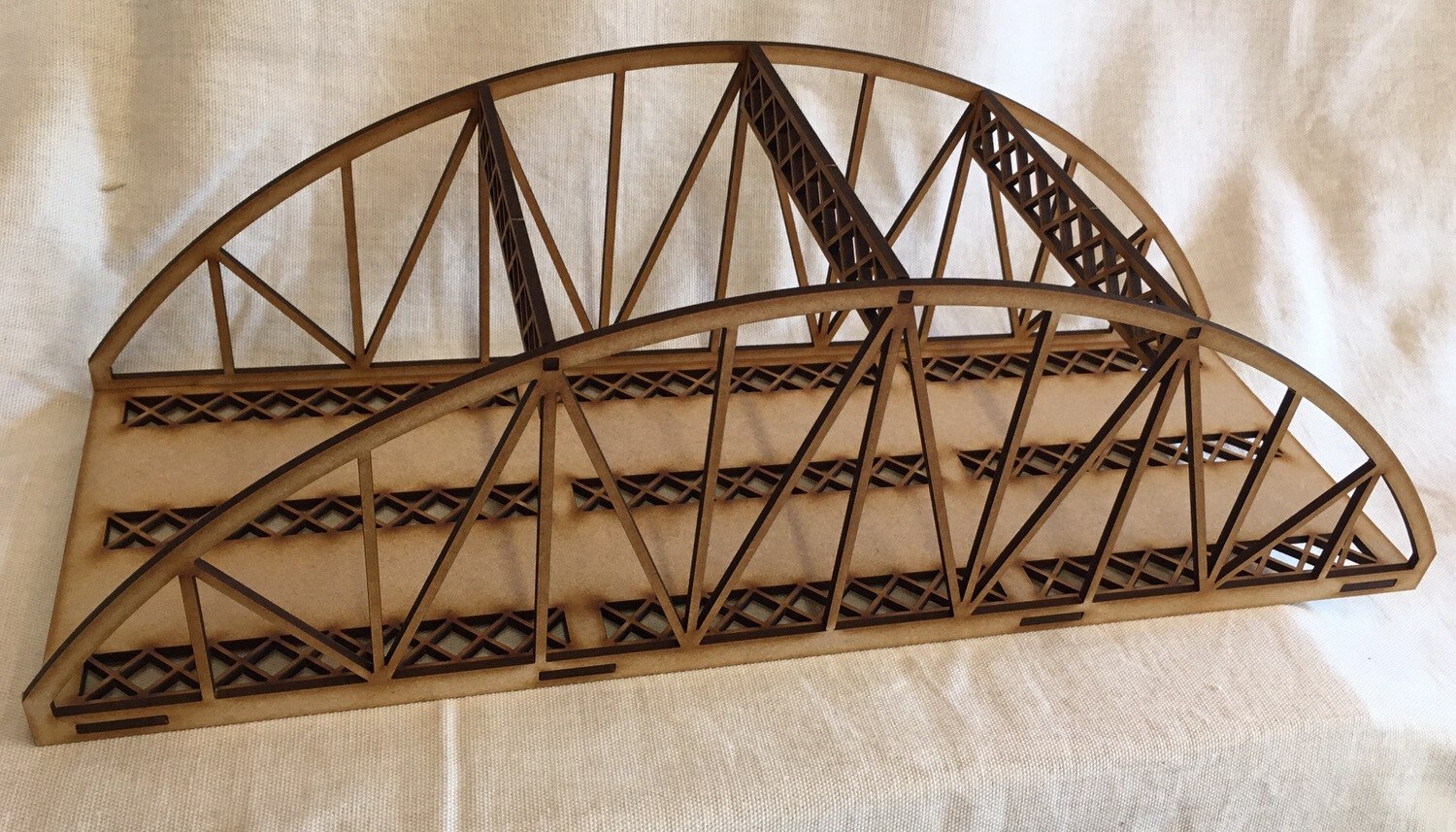 Double Track Bow String Train Bridge. OO/HO Gauge Railway Model Kit MDF ...