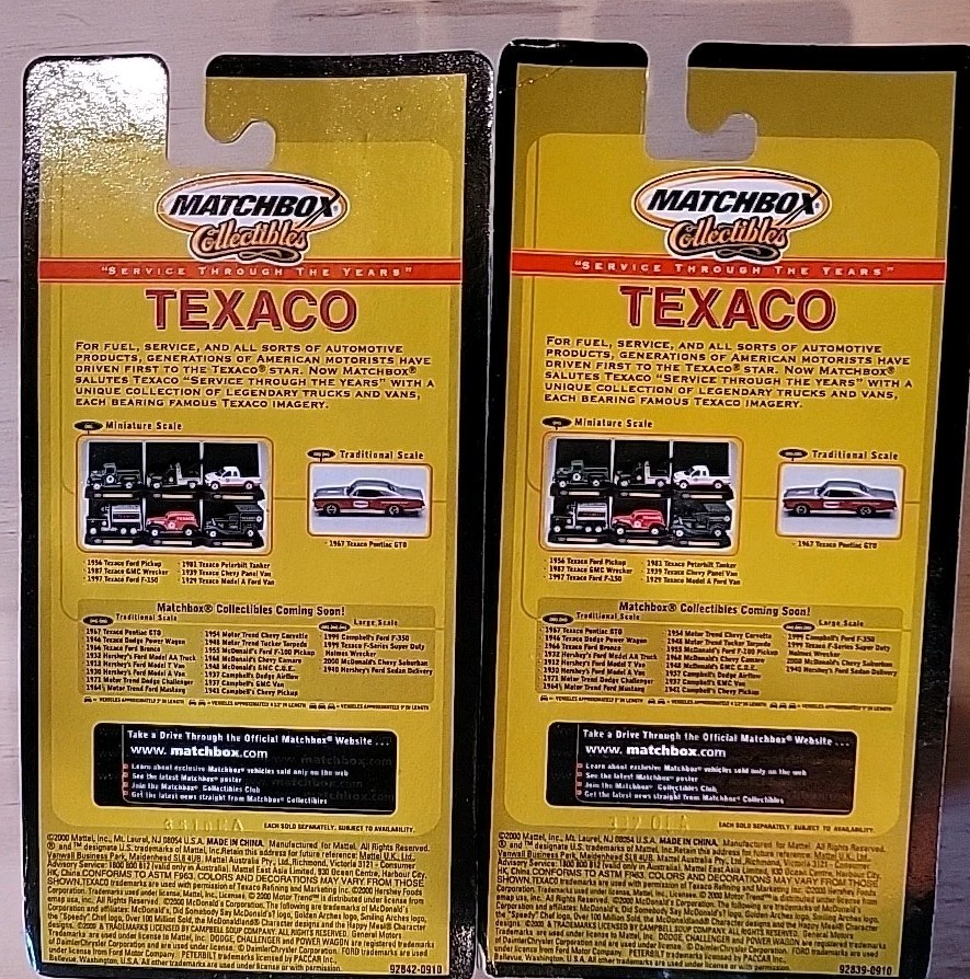 matchbox Texaco 39 Chevy Panel Van & 29 Model A Truck premiere ...