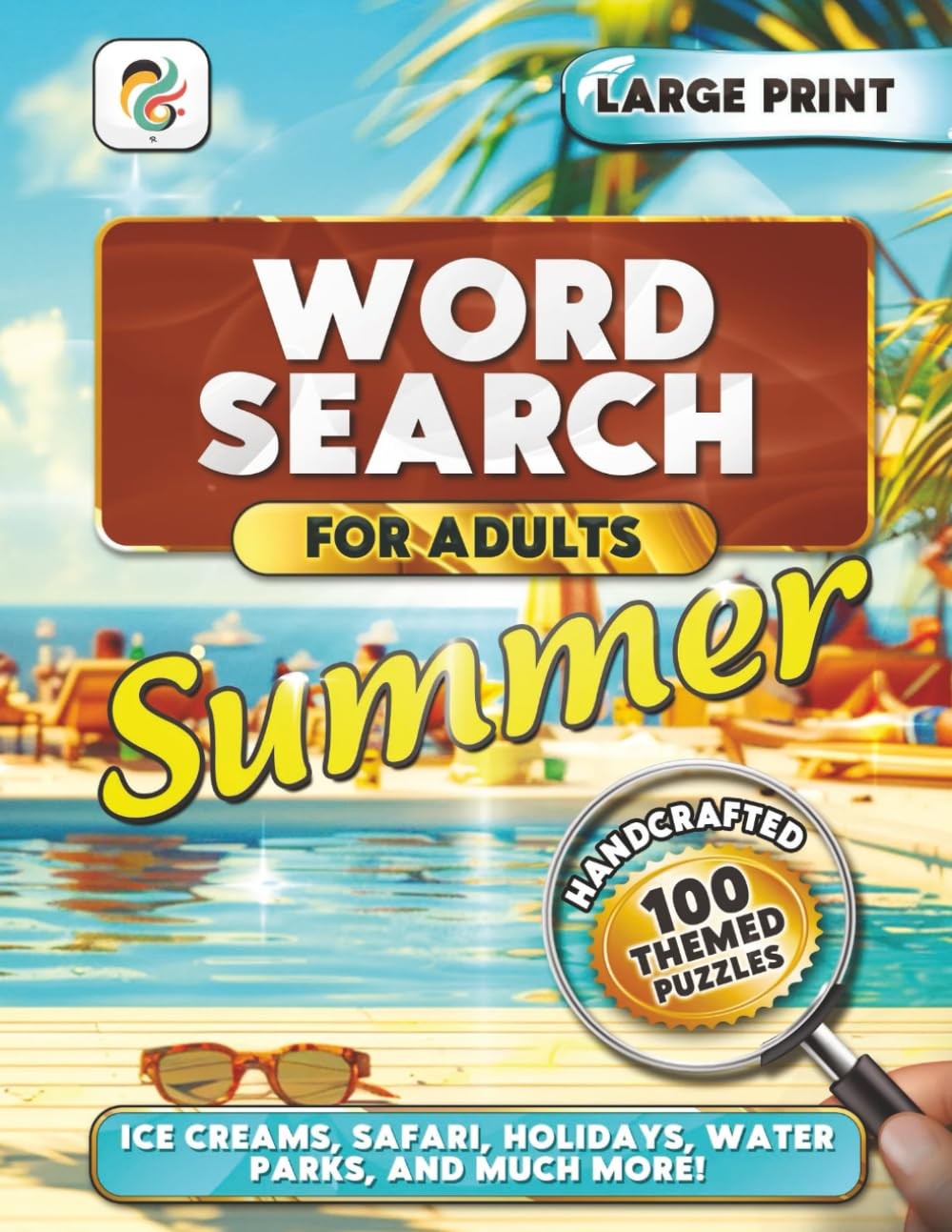 Summer Word Search Book For Adults, Large Print: 2500 Fun Words, 100 ...