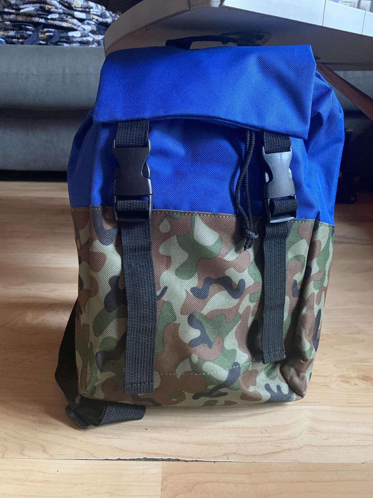 Toddler Boys Cat & Jack Backpack New NWT Blue and Camo Drawstring Top ...