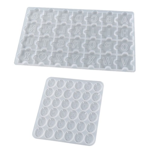 Puzzle Jigsaw Silicone Mold Letter Number Oval Pendant Resin | eBay ...