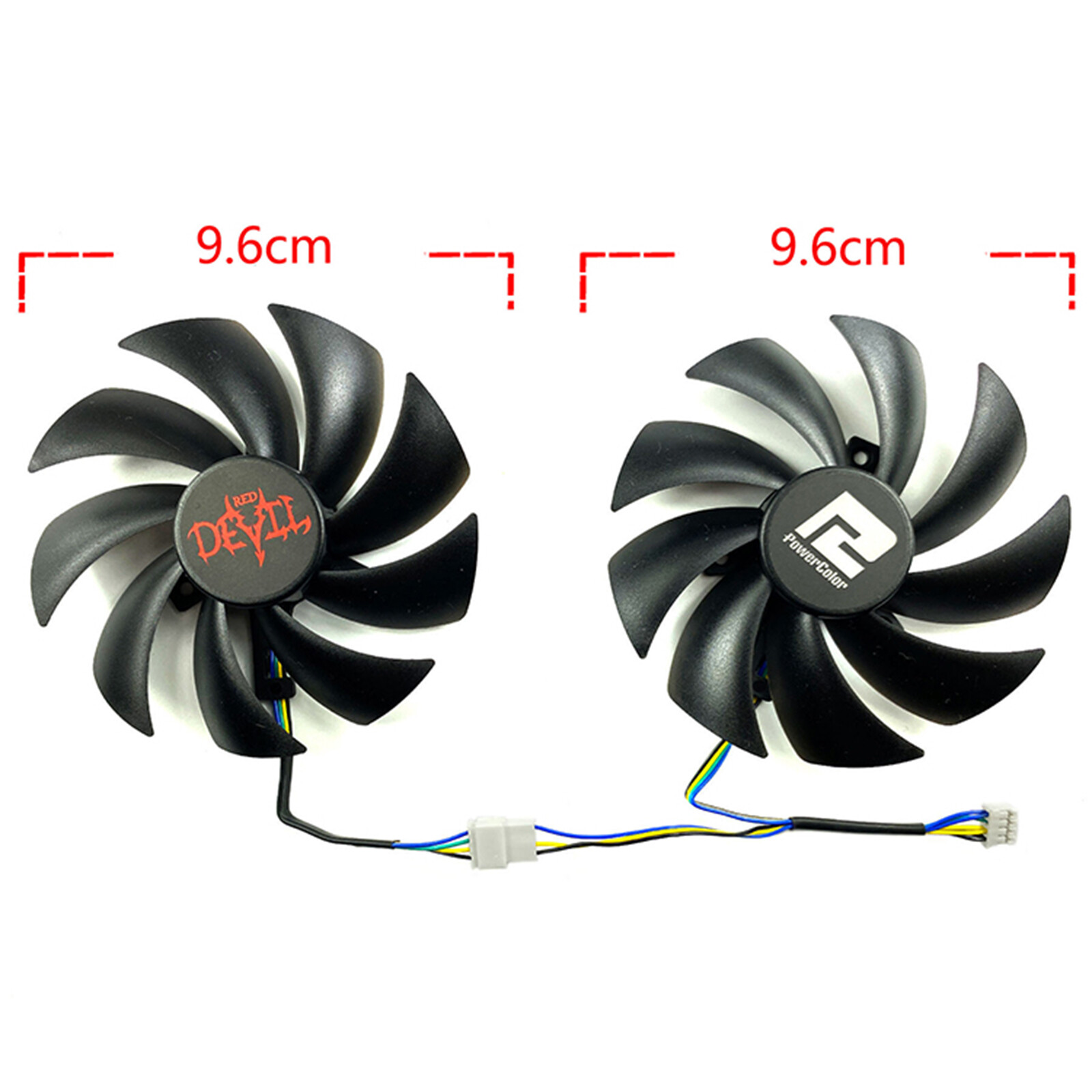 Cooling Fan for POWERCOLOR RX6600 RX6600XT RX6650XT Red Devil Graphics ...