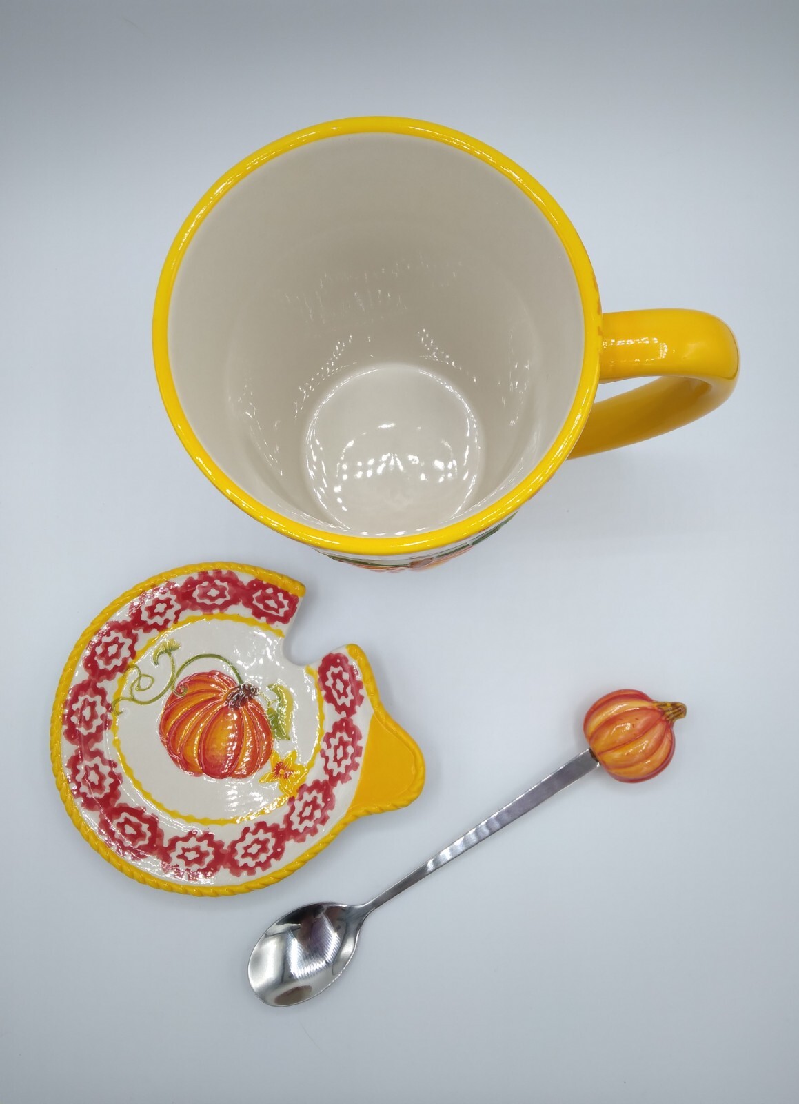 Temptations by Tara Pumpkin Patch 16 Oz Mug, Spoon, And Lid | eBay