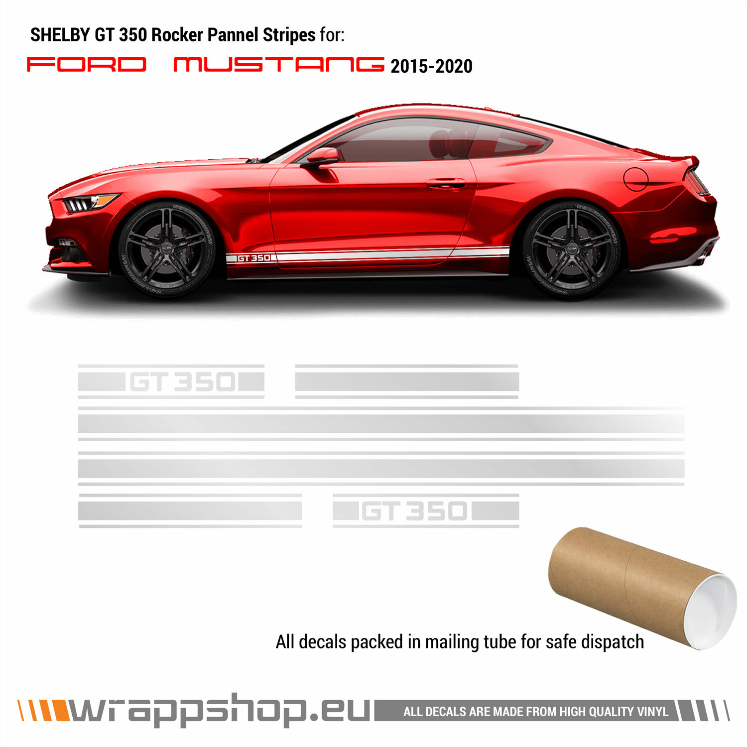 Rocker stripes Shelby GT350 for Ford Mustang 2015 - 2020 | eBay