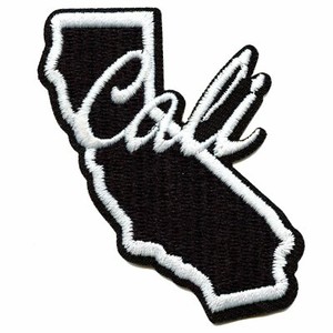 California State "Cali" Silhouette Iron On Logo Iron On Embroidered ...