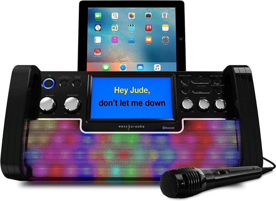 Easy Karaoke Bluetooth CD+G Karaoke Disco Party Machine with Light ...