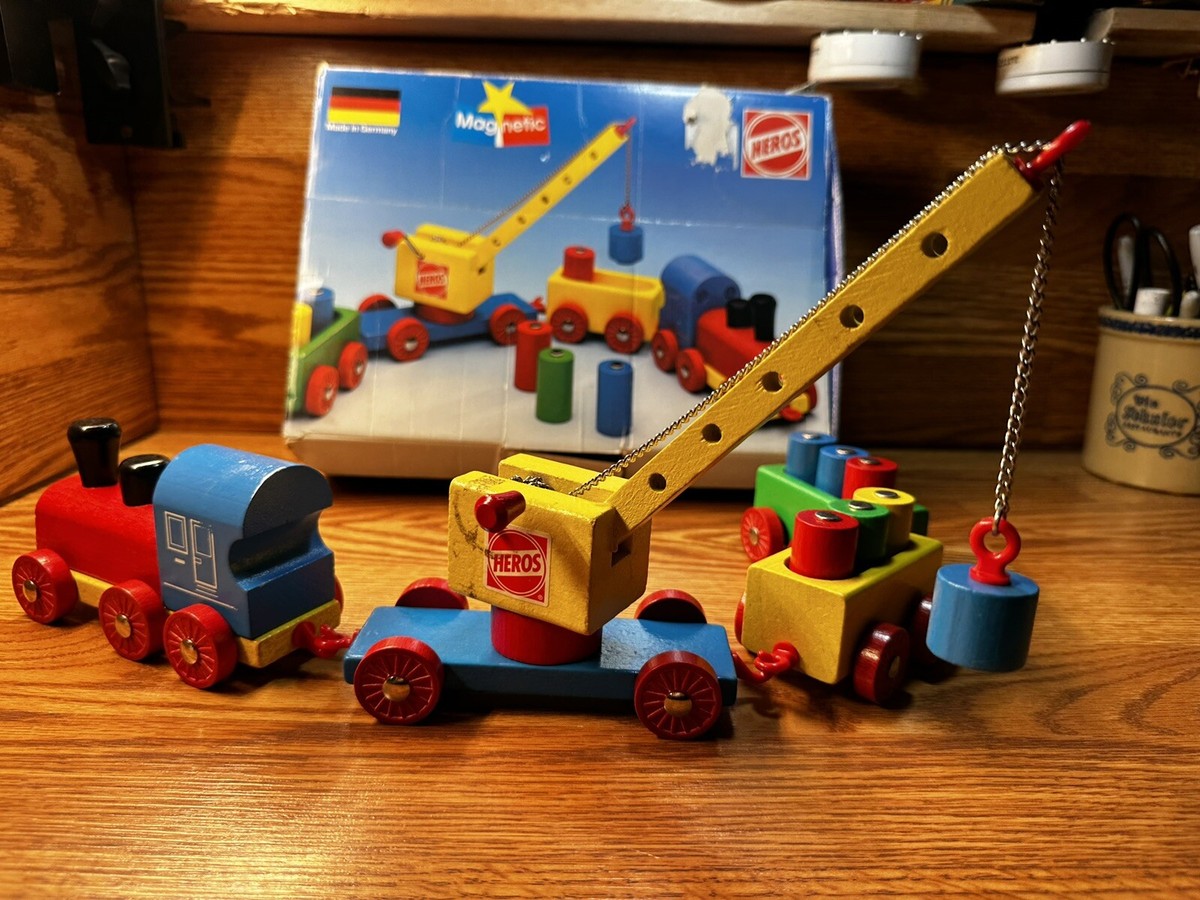 Magnetic Train Set MICKI TRAIN SET COMMUTER TRAIN WOODEN