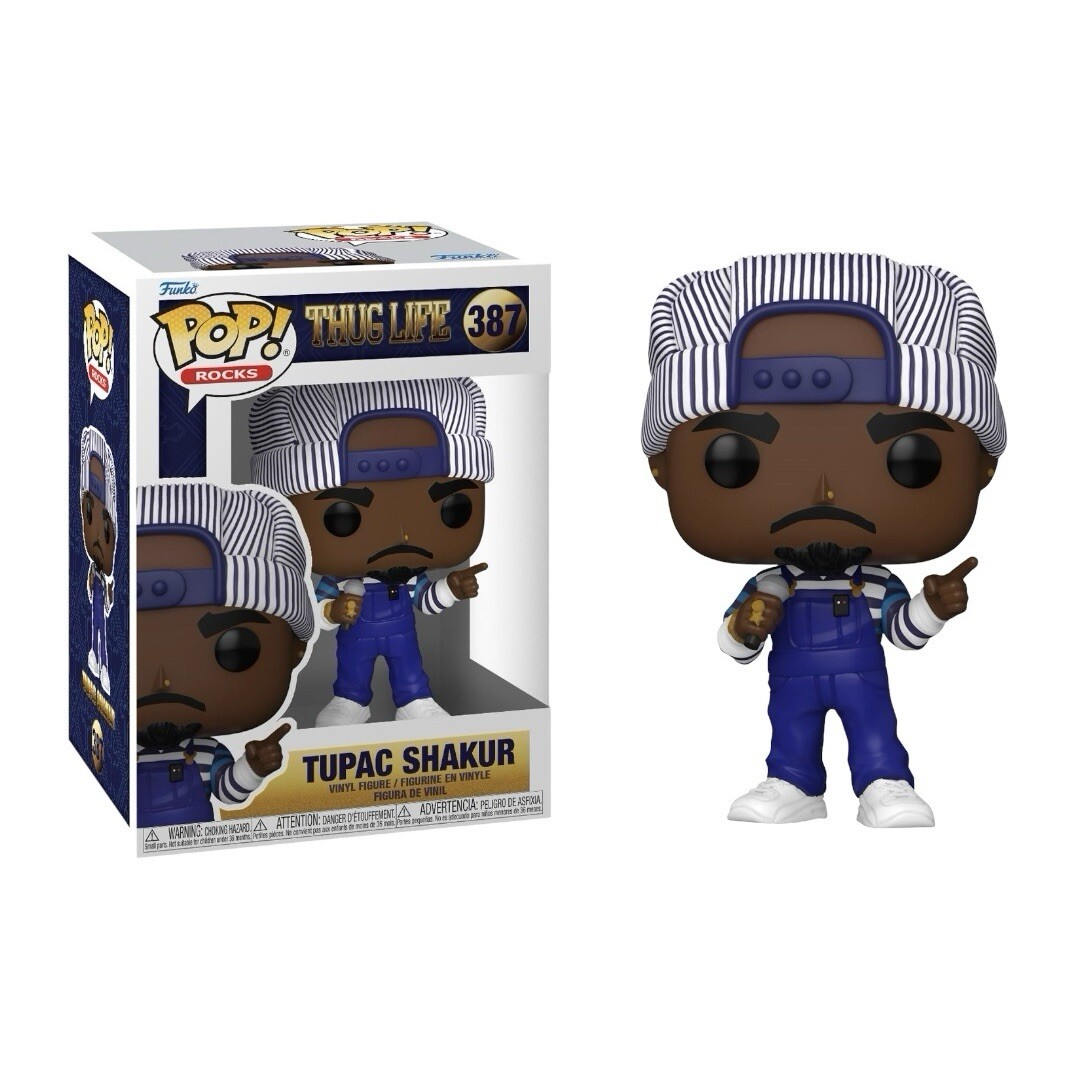 Funko Pop! Rocks: Tupac Shakur Thug Life Overall Mic Rap Vinyl Figure ...