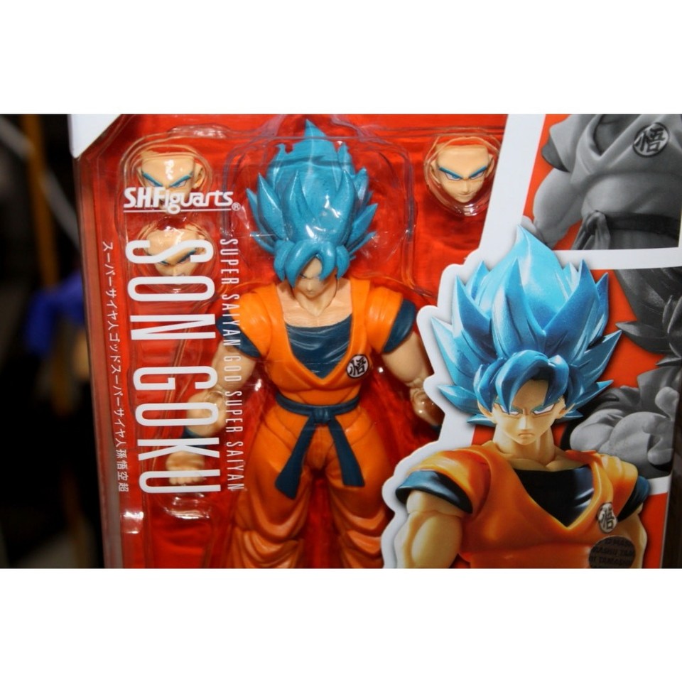 SH Figuarts Dragonball Super Hero Goku & Super Saiyan God Super Saiyan ...