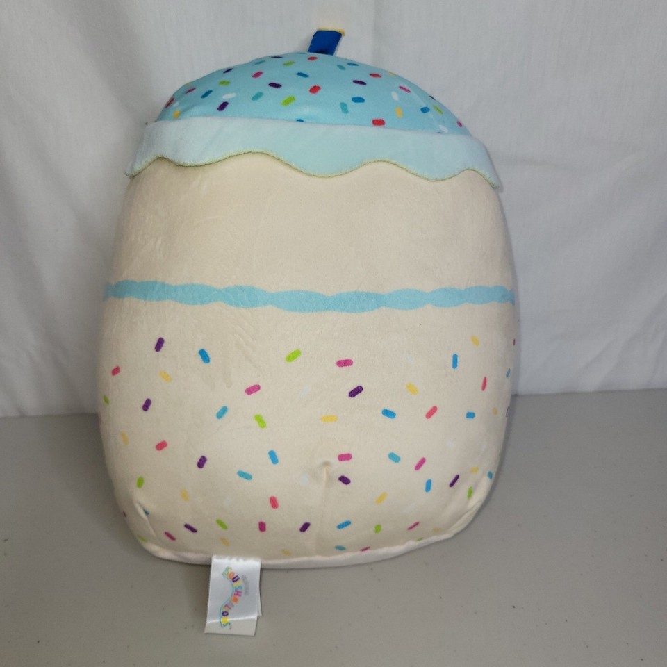 Squishmallows Happy Birthday Cupcake Plush Sprinkle Candle Birthday ...