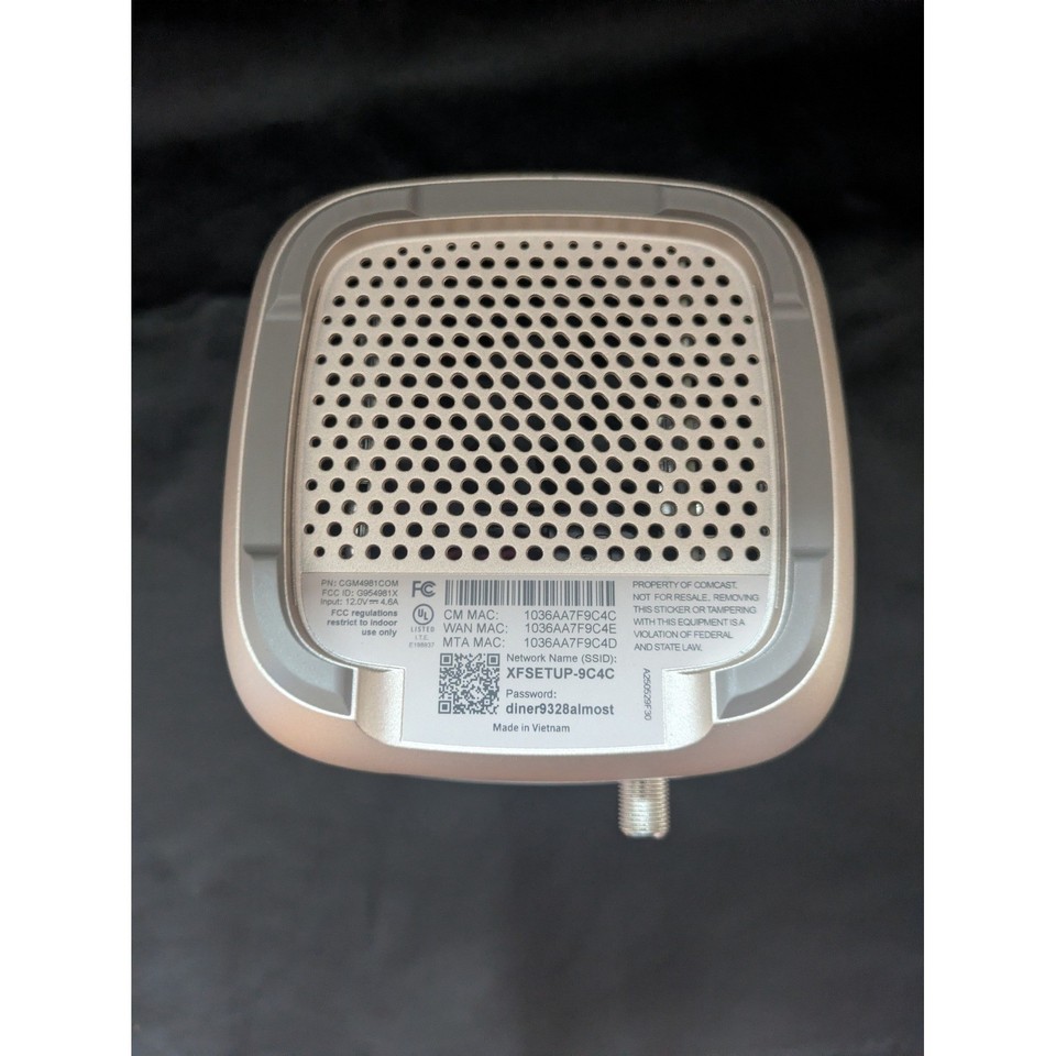 Xfinity xFi Gateway Modem Router AC WiFi WiFi 6 Model TG4482A | eBay