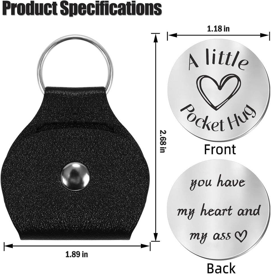 Pocket Hug Token Keychain for Men Him Funny Boyfriend Gifts From ...