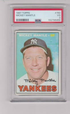 1967 TOPPS 150 MICKEY MANTLE PSA 3 | eBay