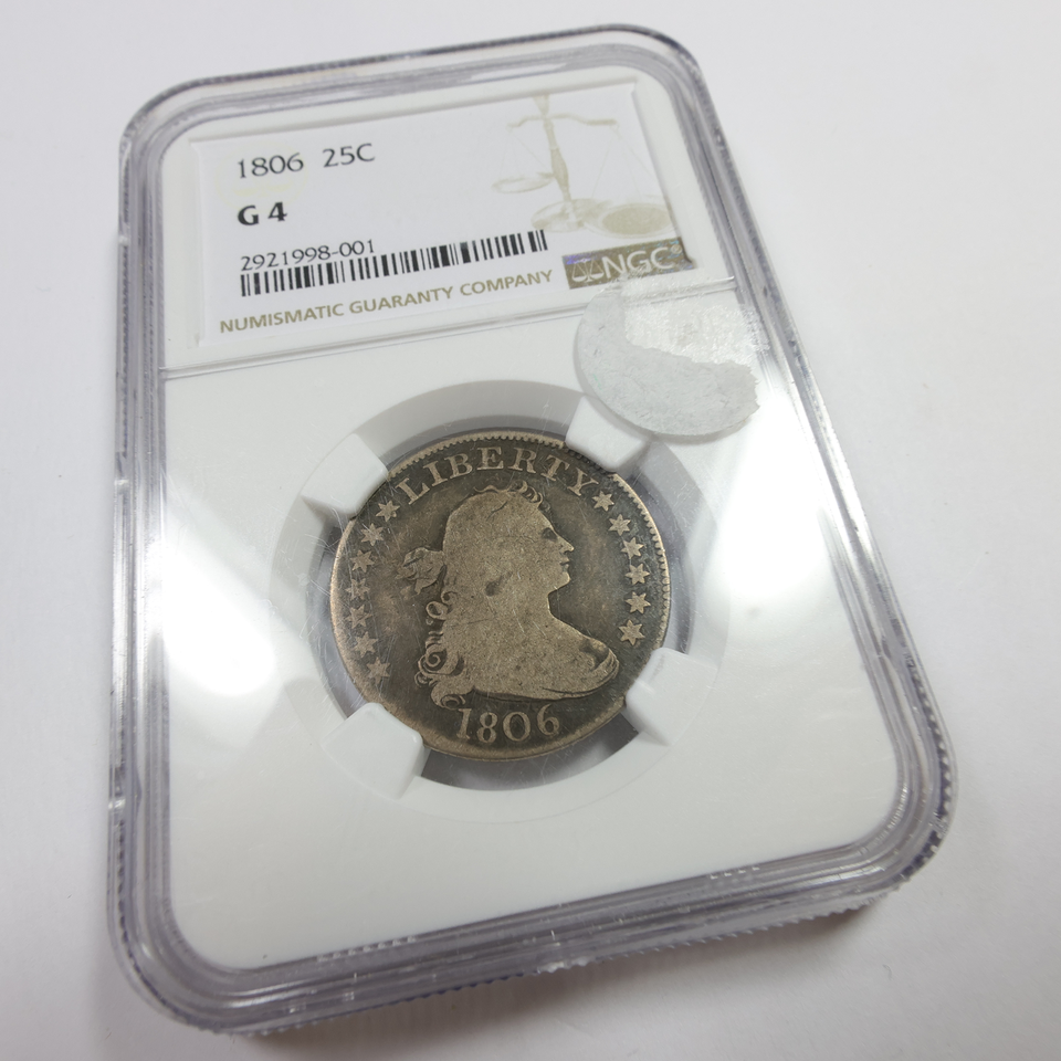 1806 P PCGS G4 - Silver Draped Bust Quarter 25c US Coin #54598B | eBay