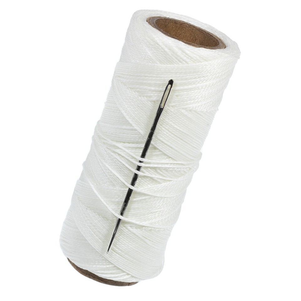 Waxed Polyester Sail Twine with Needle - 270 Foot Spool of 2 oz Canvas ...