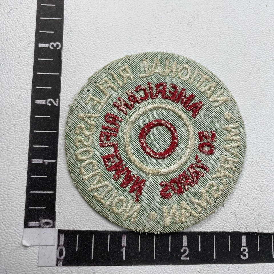 Vtg Cut-edge NRA AMERICAN RIFLEMAN 50 YARDS MARKSMAN Award FELT Patch ...