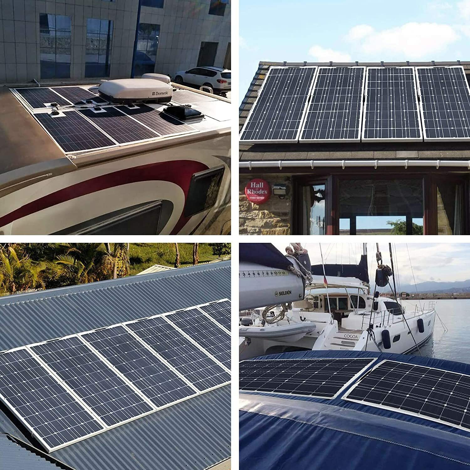 300W Solar Panels Kit 300 Watt 12V Mono Portable Home Caravan Camping ...