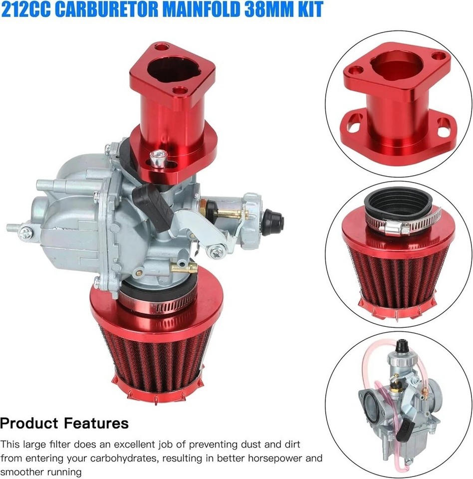 VM22 Carburetor Kit 212cc Carb Replacement for Predator 212cc 224cc ...