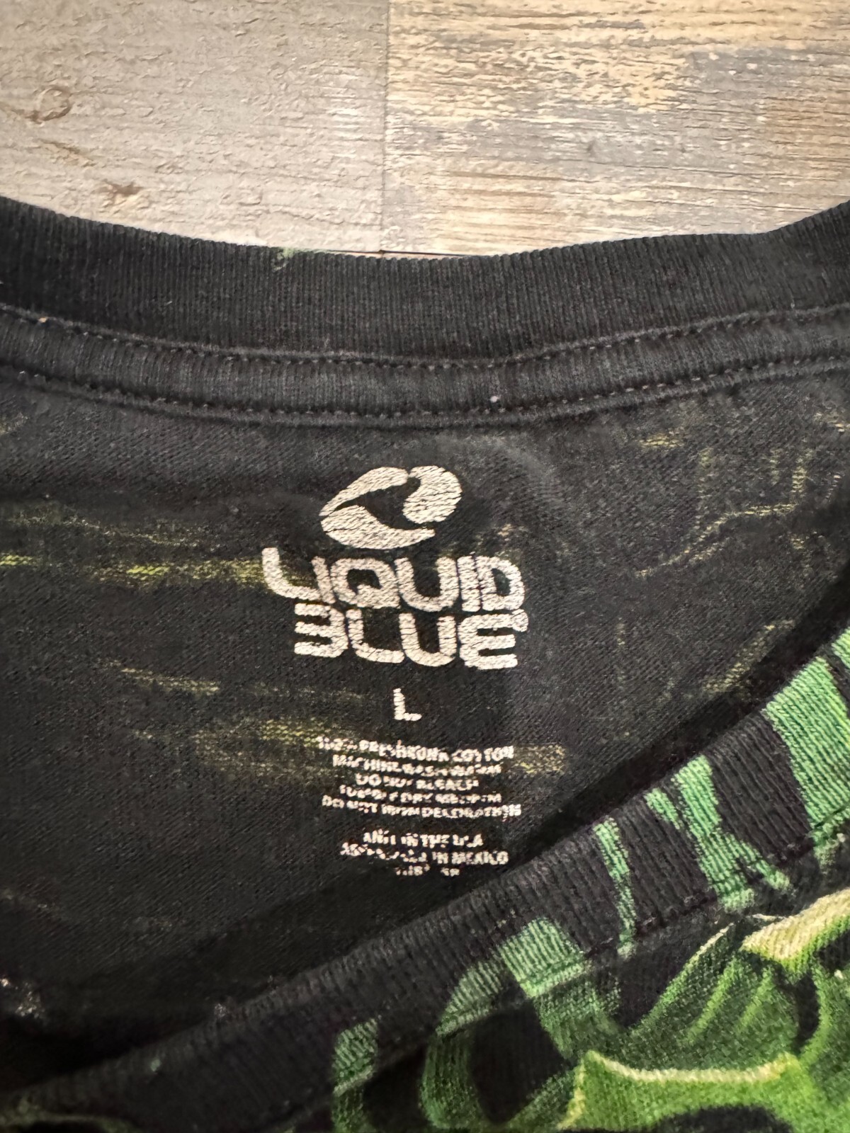 Vintage 1998 Liquid Blue Terminator Skull All Over Pr… - Gem