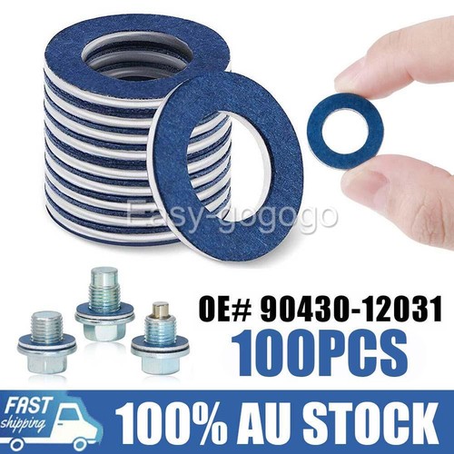 100PCS Oil Drain Sump Plug Washers Gasket Hole For Toyota Lexus OE ...