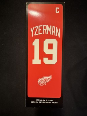 Steve Yzerman Detroit Red Wings Jersey Retirement Night 1/2/2007 ...