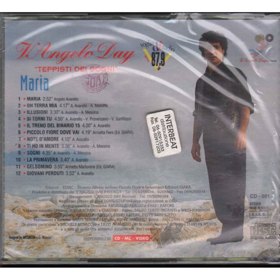 V' Angelo Day - I Teppisti Dei Sogni ‎cd Maria/ V'angelo Day Records ...