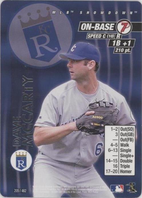 2001 MLB Showdown - Dave McCarty #205 for sale online | eBay
