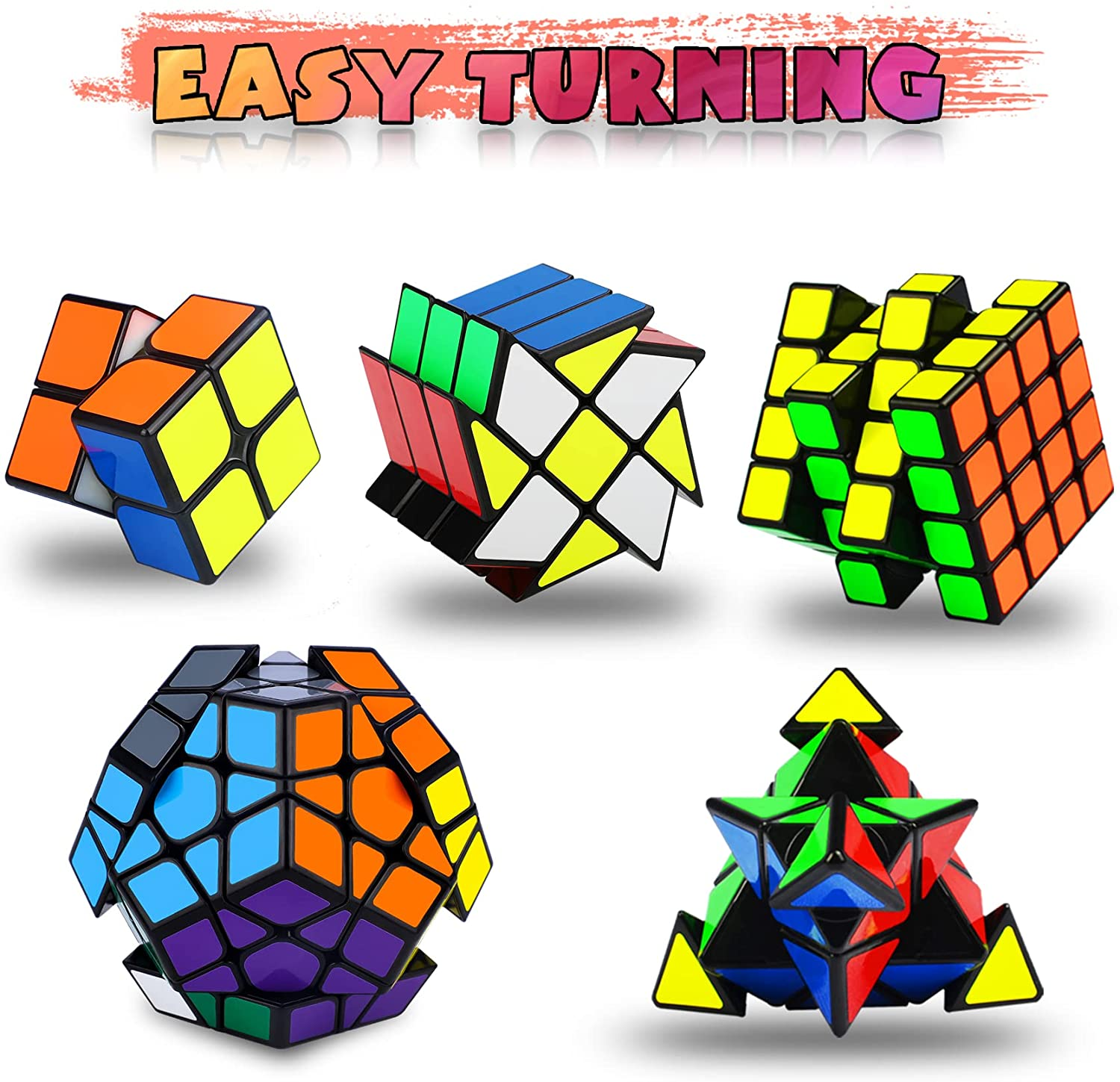 Speed Cube Set, Puzzle Cube, Magic Cube 2X2 3X3 4X4 Pyraminx Pyramid ...