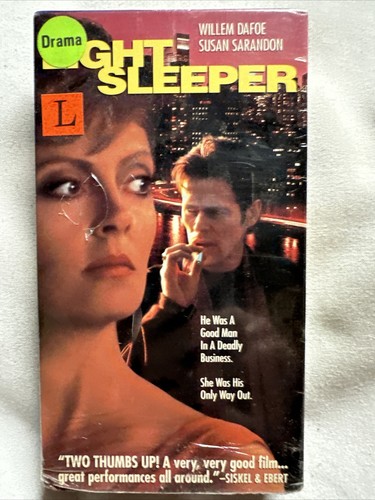 1992 LIGHT SLEEPER WILLEM DAFOE VHS Tape, COMPLETE/TESTED SEE PHOTOS ...