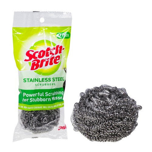 6pcs Scotch Brite Stainless Steel Scourer Scrubber For Cookware Grills ...