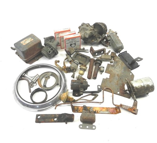 VINTAGE ANTIQUE 1951-1954 HENRY J PARTS LOT 1 USED CHROME BRACKETS ...