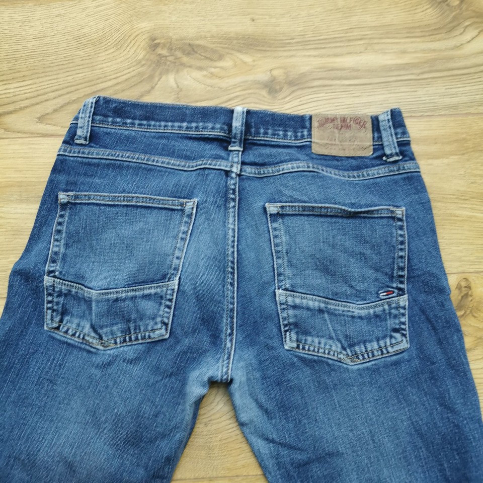 Tommy Hilfiger Sin Jeans Mens W32 L31 Blue Slim Fit Denim Stretch Zip ...