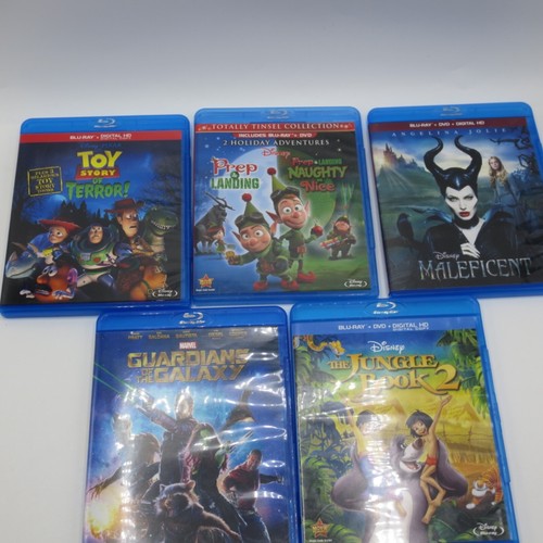 Lot Of 5 Disney Blu Ray DVD Movies Maleficent Guradians Toy Story ...