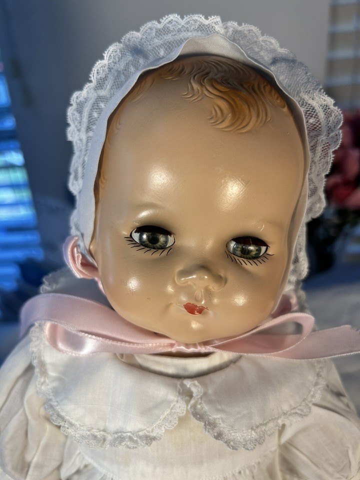 Vintage Ideal Plassie 16” Magic Skin Baby Doll | eBay