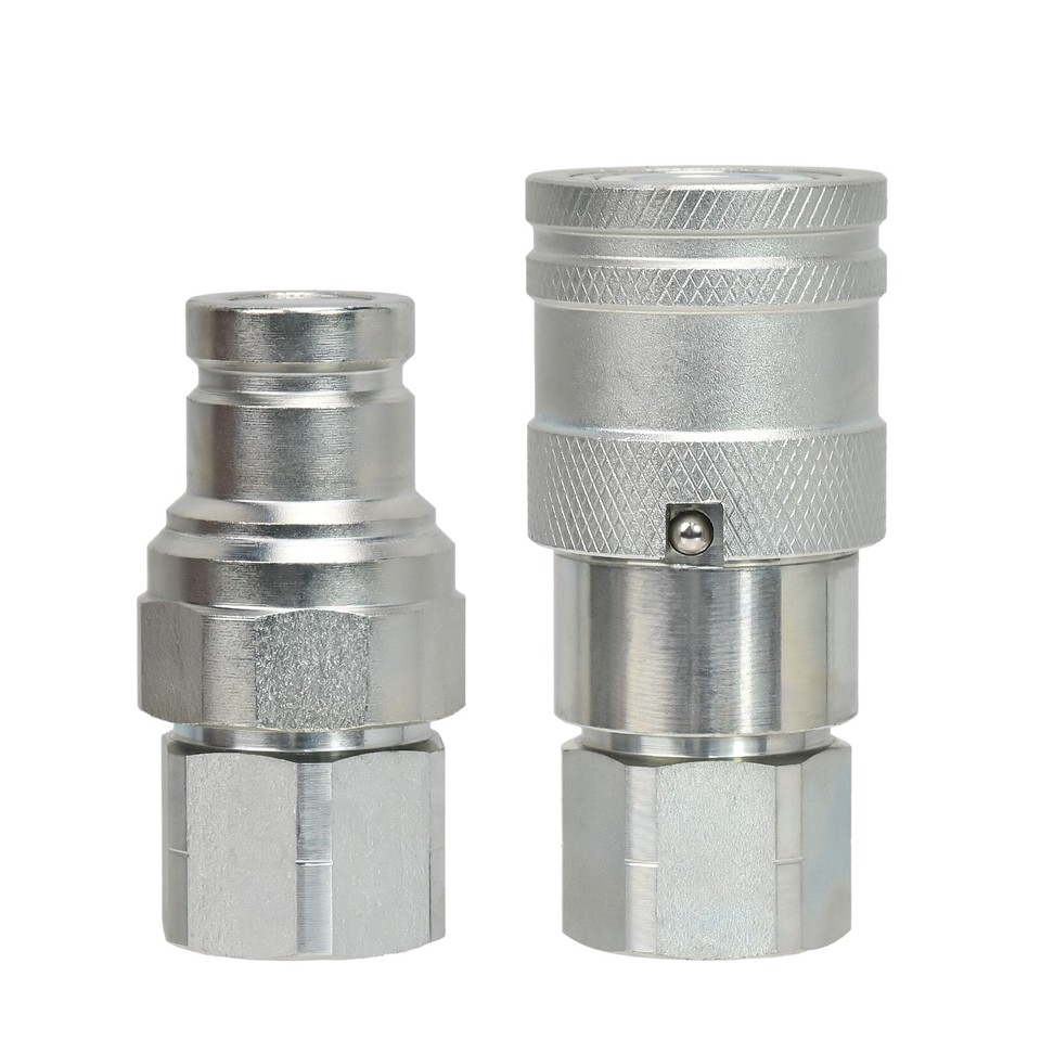 3/8" NPT Flat Face Hydraulic Quick Connect Coupler / Coupling Skid ...