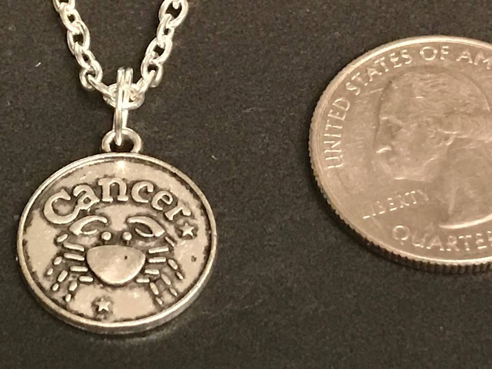 Zodiac Cancer Charm Tibetan Silver Necklace 18" BIN | eBay