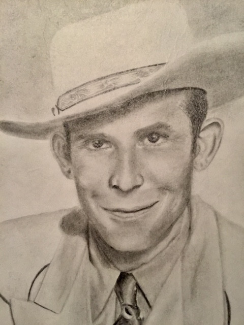 ORIGINAL INMATE ART DRAWING HANK WILLIAMS SINGER GRAPHITE PORTRAIT ...
