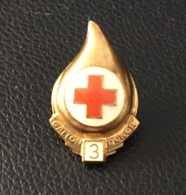 Red Cross Blood Donor 3 Gallon Donor Lapel Hat Pin 3/4" | eBay