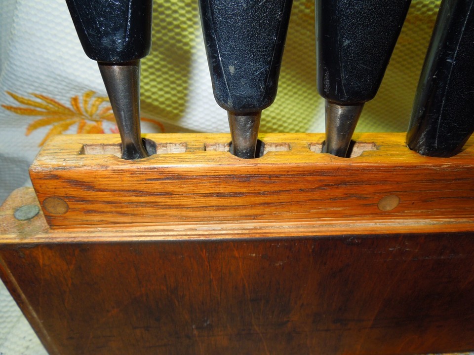 VINTAGE SANDVIK 6 PC CHISELS MADE IN HOLLAND SWEEDISH STEEL MAGNETIC ...