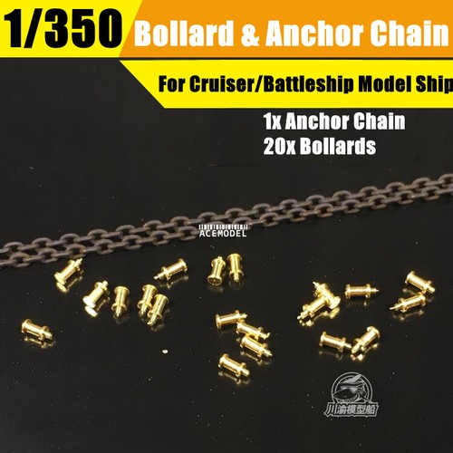 20pcs Bollard & Retro Anchor Chain for 1/350 Scale Battleship/Cruiser ...
