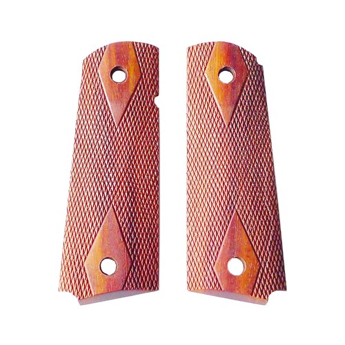 Colt 1911 Rosewood Solid Wood Checkered Ambi Cut Grips | eBay