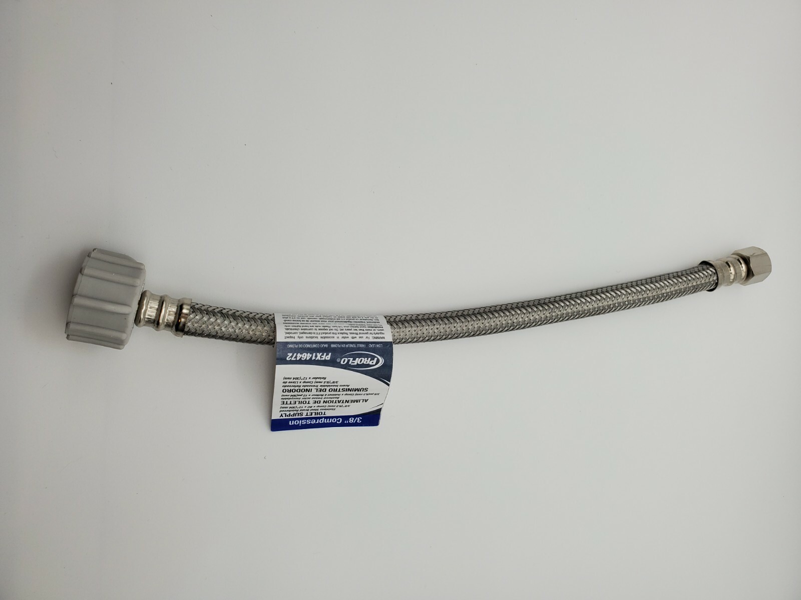 PROFLO 3/8" x 7/8" Compression Stainless Steel Toilet Supply Line 12 ...