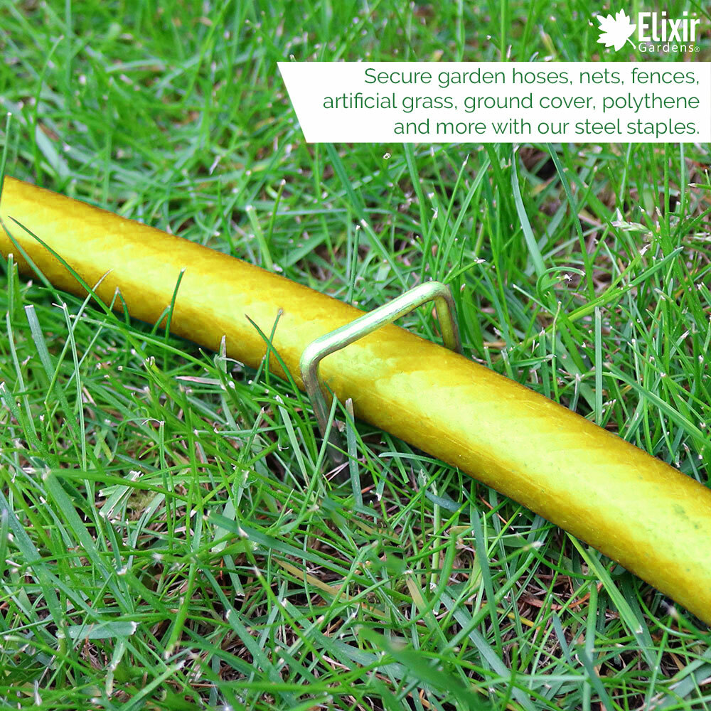 100mm Galvanised Ground Staples Steel Pegs | Garden Fleece & Weed ...