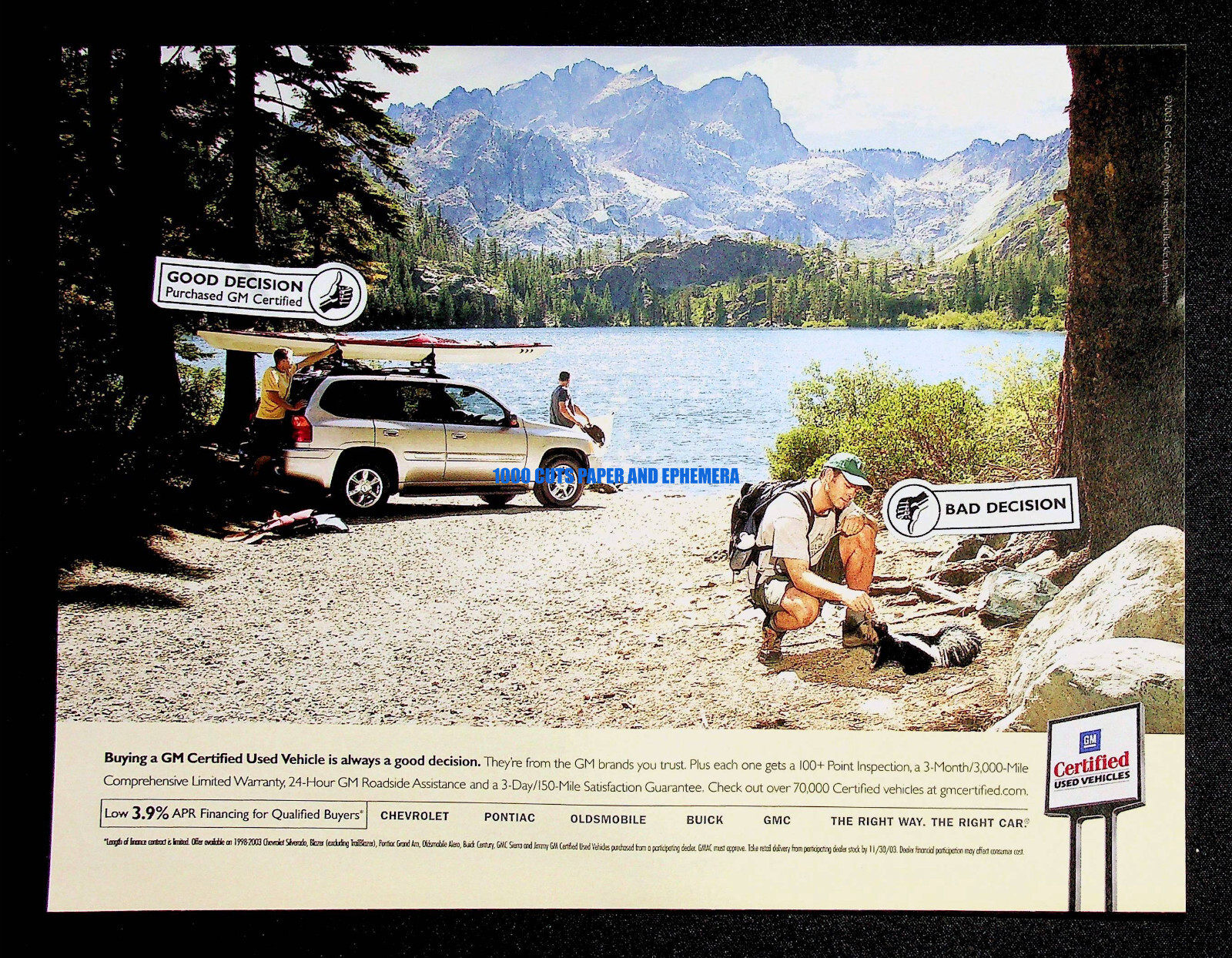 Chevy Blazer Trailblazer SUV 2003 Trade Print Magazine Ad Poster ADVERT ...