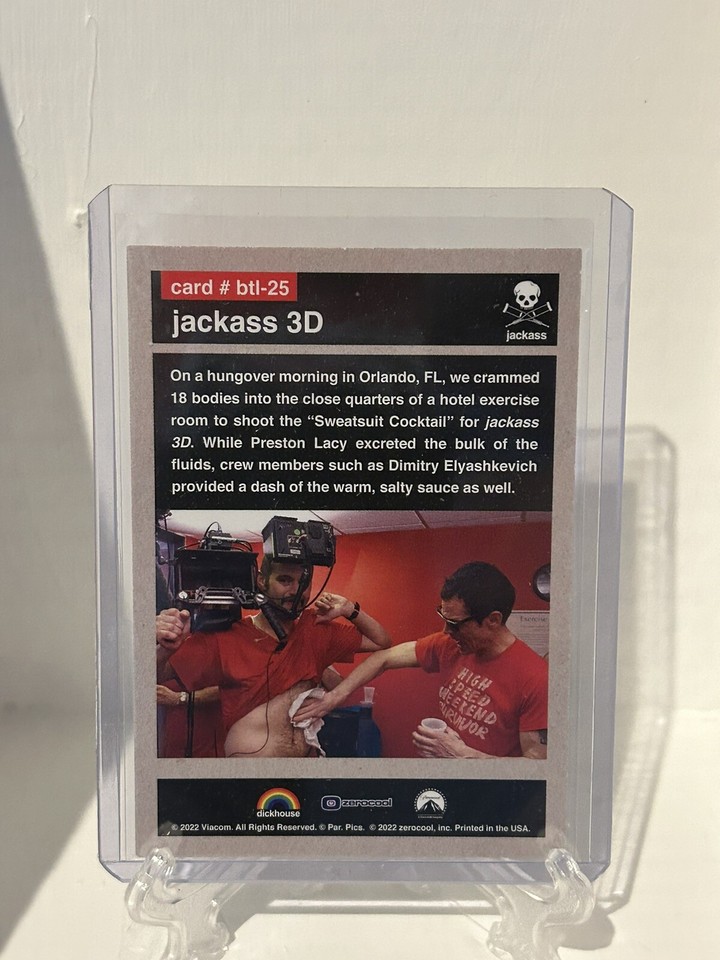 2022 Zerocool Jackass Trading Card BTL-25 Jackass 3D BEHIND THE LENS ...