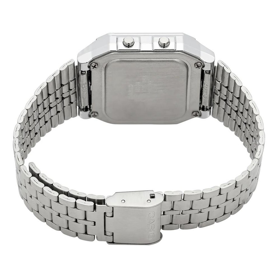 CASIO Vintage Retro Series World Time Silver Classic Watch A500WA-7DF ...