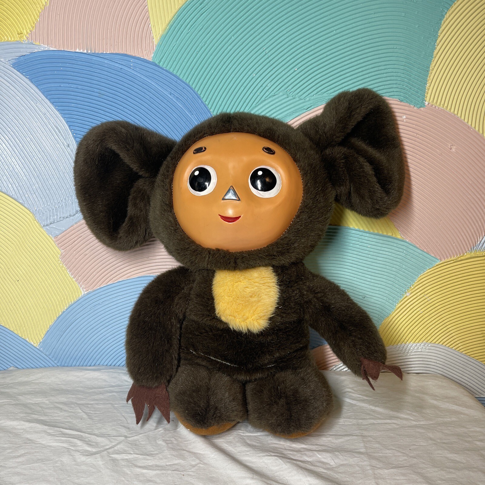 Cheburashka Plush Toy Large 15.5” Vintage Russian Toy, Rubber Face ...