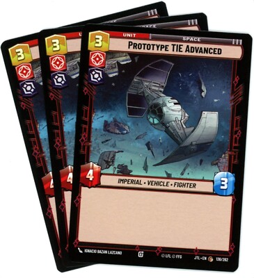 x3 Prototype TIE Advanced - 136 - Jump to Lightspeed - SWU - Star Wars ...