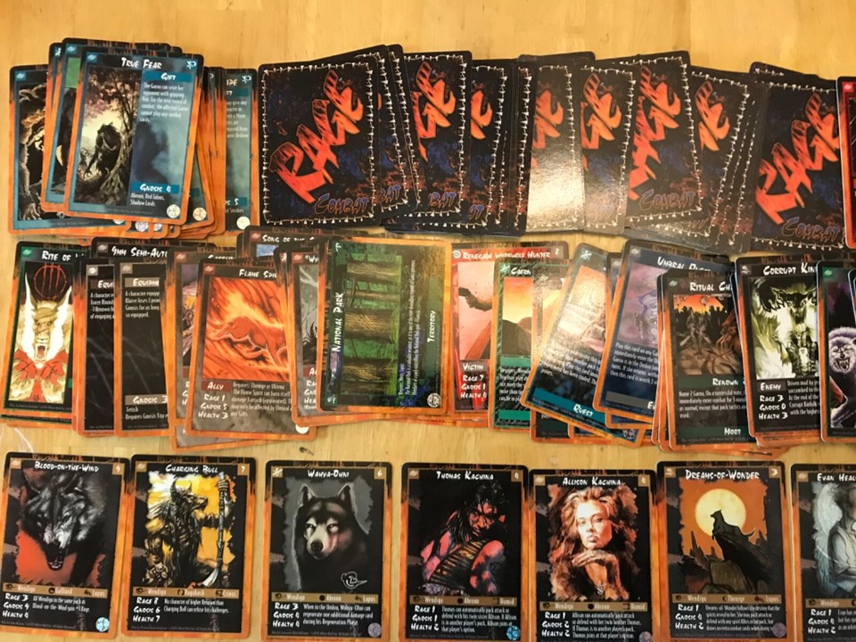 WENDIGO CCG Deck: RAGE Werewolf White Wolf TCG, 161 cards & box, many ...