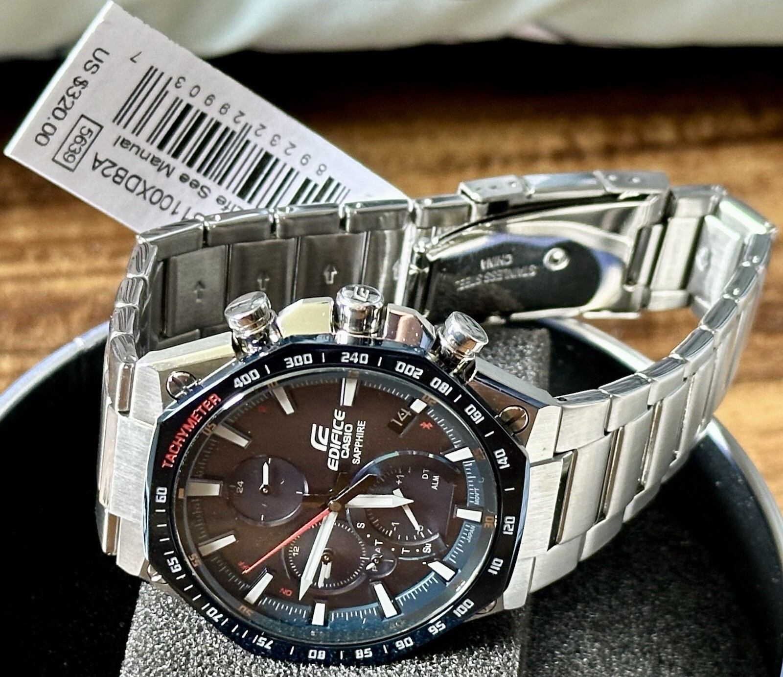 NEW Casio Edifice 5639 Bluetooth Solar Watch EQB1100XDB2A Tachymeter ...